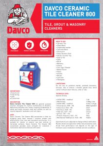 DAVCO CERAMIC TILE CLEANER 800 4L - Labuan Hardware (Kemajuan Trading)